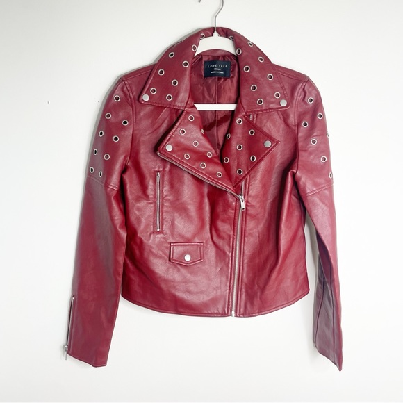 Love Tree | Jackets & Coats | Love Tree Faux Leather Moto Jacket | Poshmark